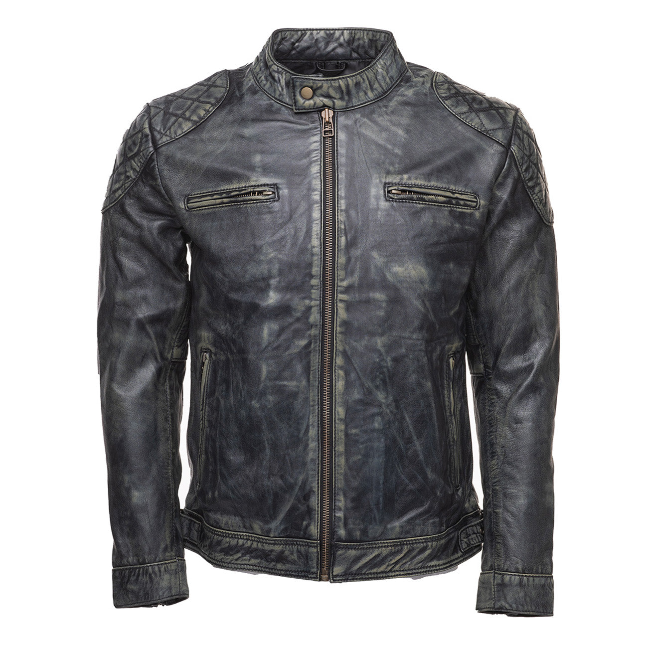 Grayson stone wash Cafe Racer Jacket – Lusso Leather